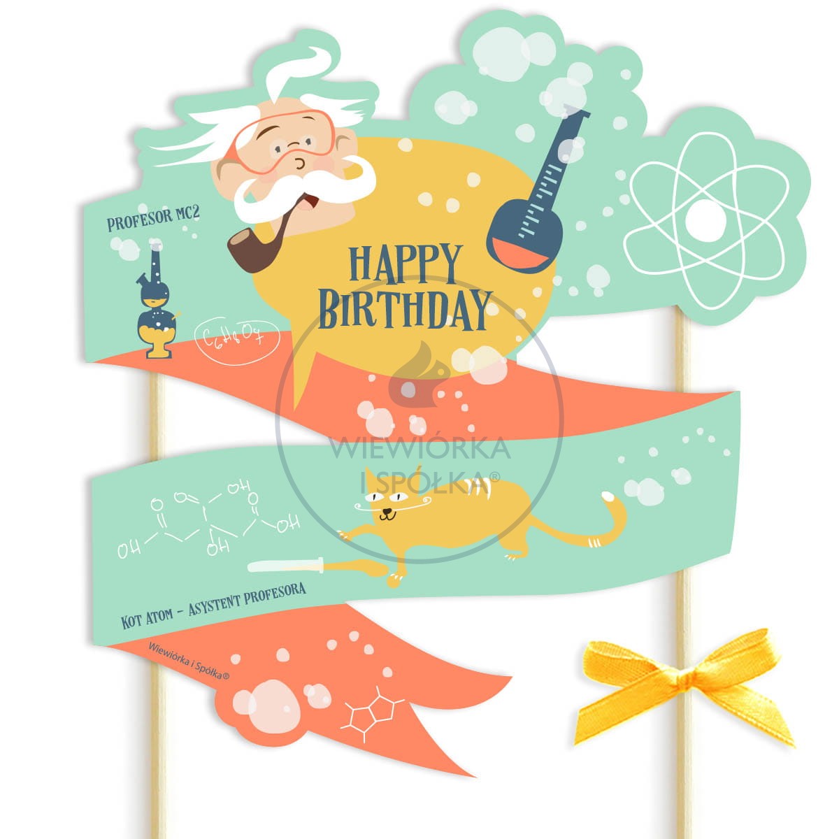 Topper Laboratorium Happy Birthday - Wiewiórka i Spółka